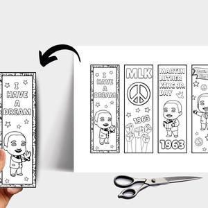 MLK Coloring Bookmarks: Printable Kids Activity, Martin Luther King ...