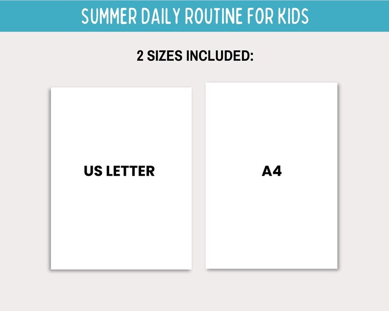 EDITABLE Daily Summer Routine for Kids Printable Summer Schedule Daily ...