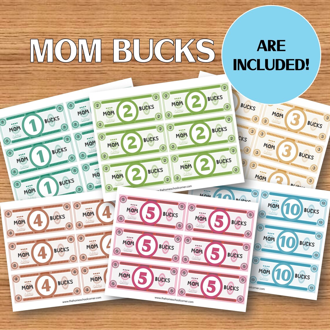 Mom Bucks Chore Chart & Bucks: Printable Reward System (PDF) - Etsy