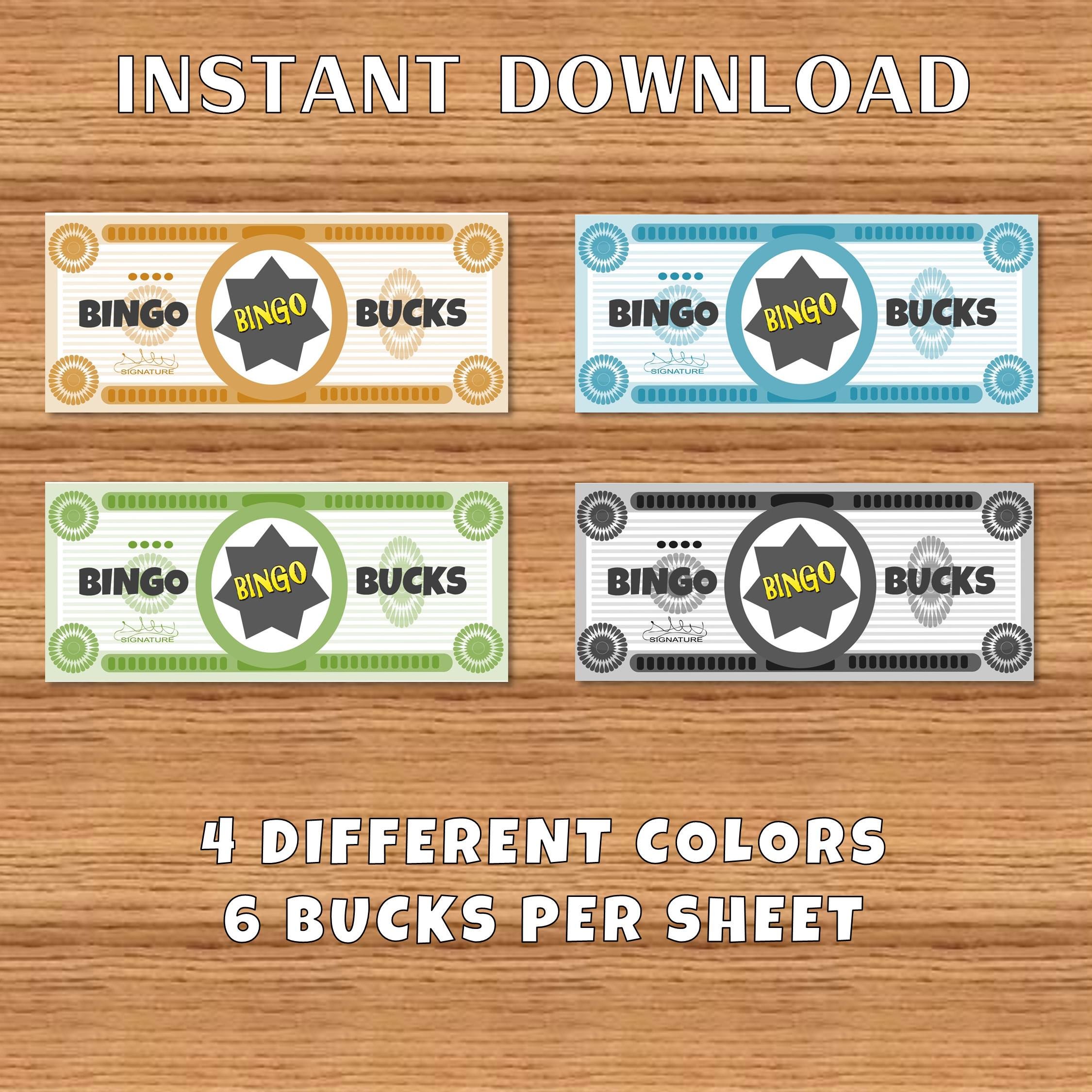 Bingo Bucks Printable, Bingo Game Money, Prop Money, Fake Money, Reward ...
