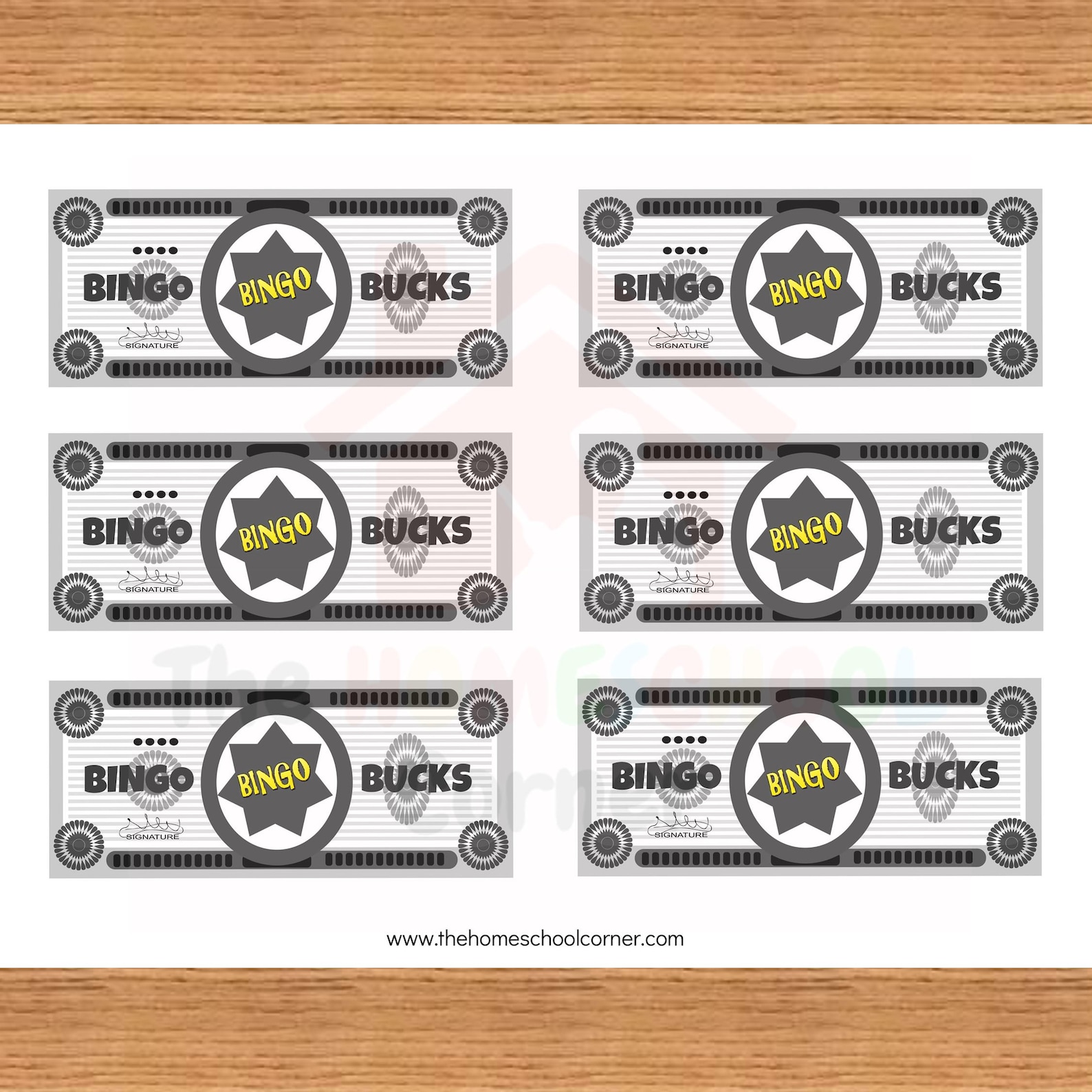 Bingo Bucks Printable: Play Money Reward Dollars (PDF) - Etsy
