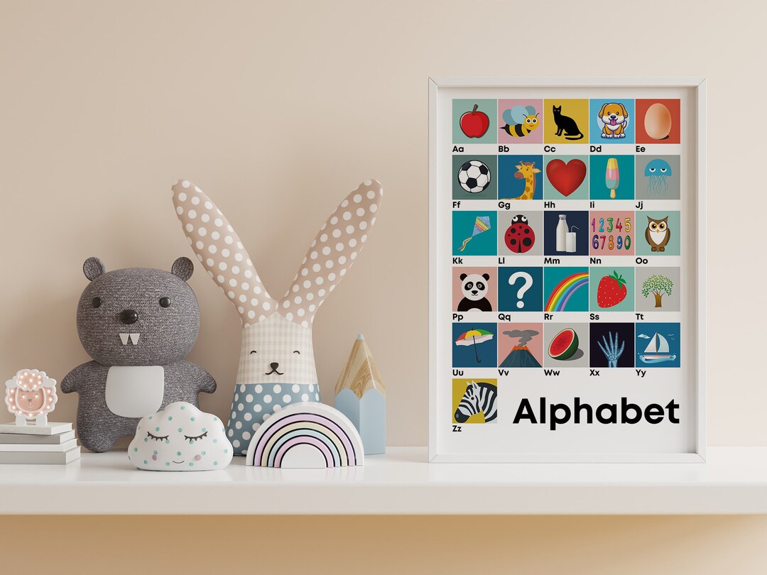 Alphabet Poster Print, Printable Art Bundle, Home Decor, Printable Wall ...