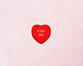 Kiss Me Sticker | Etsy