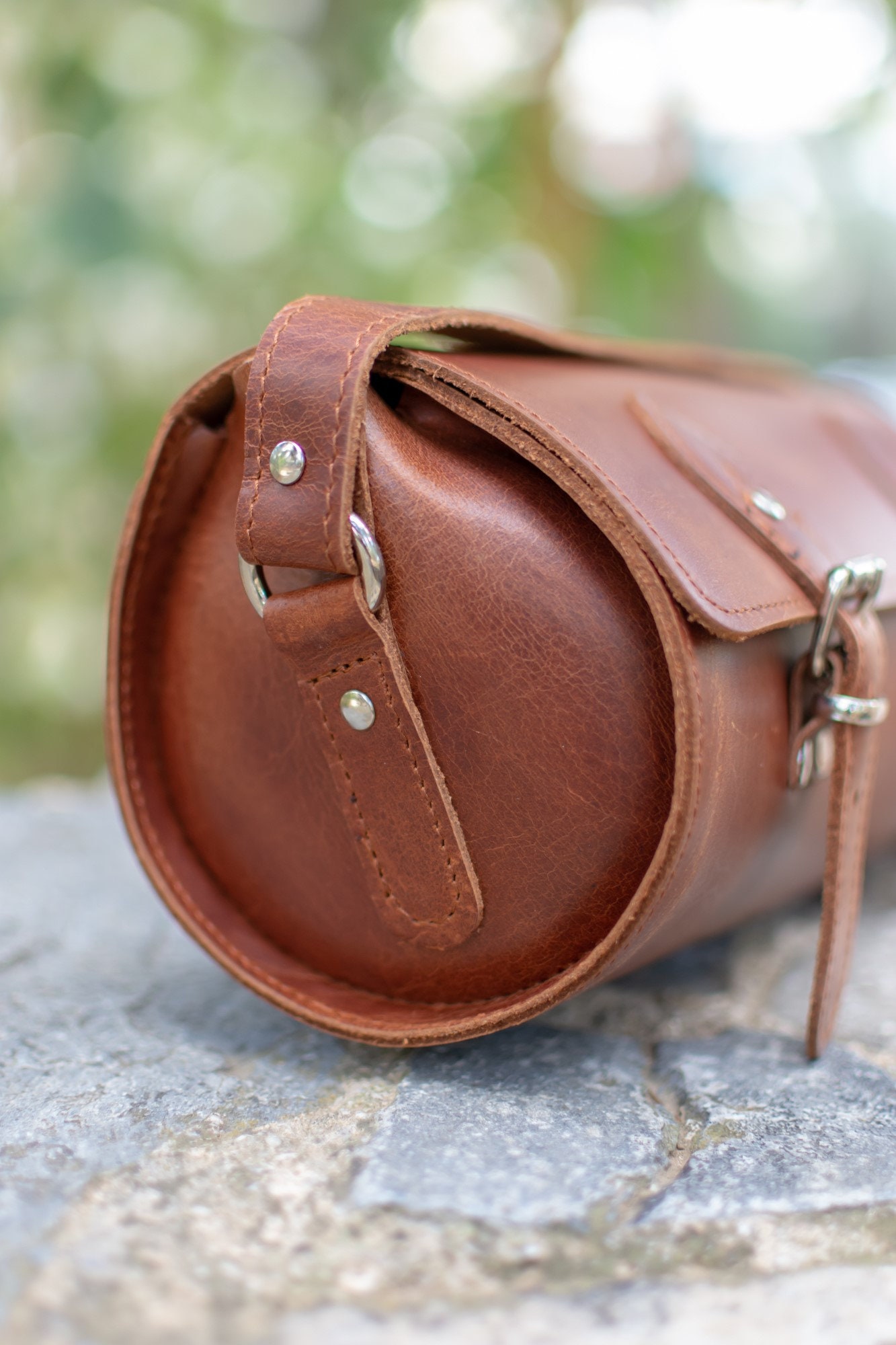 Leather Barrel Bag, Shoulder Bag, Crossbody Bag,cylinder Bag Vintage ...