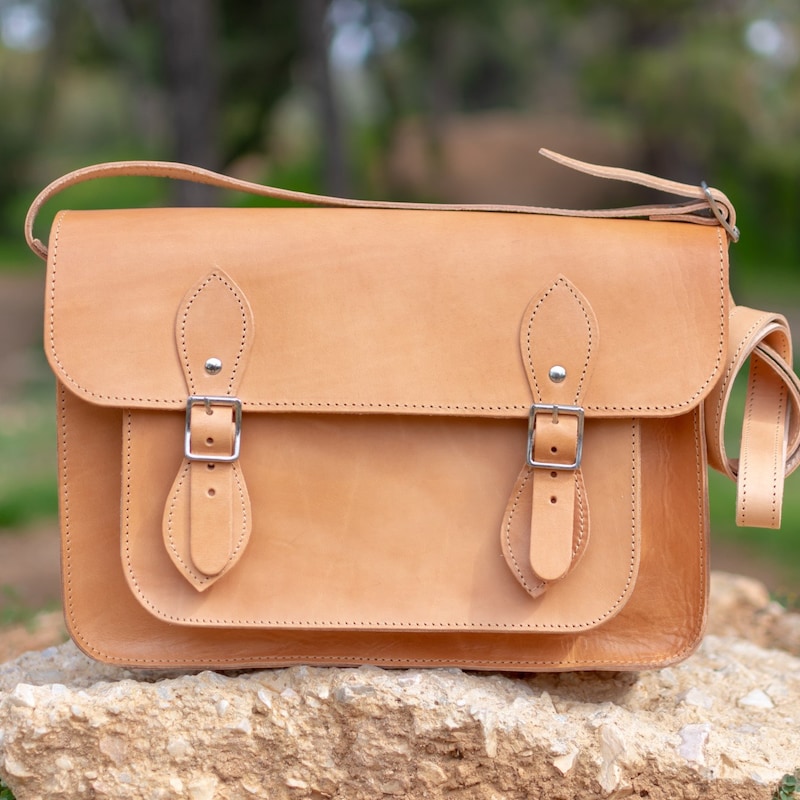 Vintage Leather Satchel - Etsy