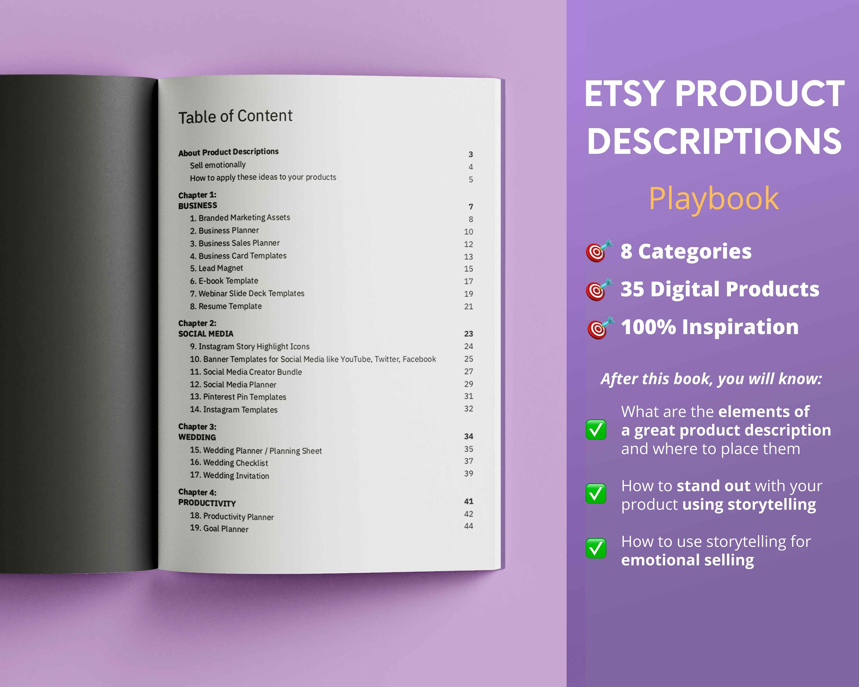 Etsy Product Descriptions Playbook | How to Sell on Etsy Successfully | Product Listing Template ...