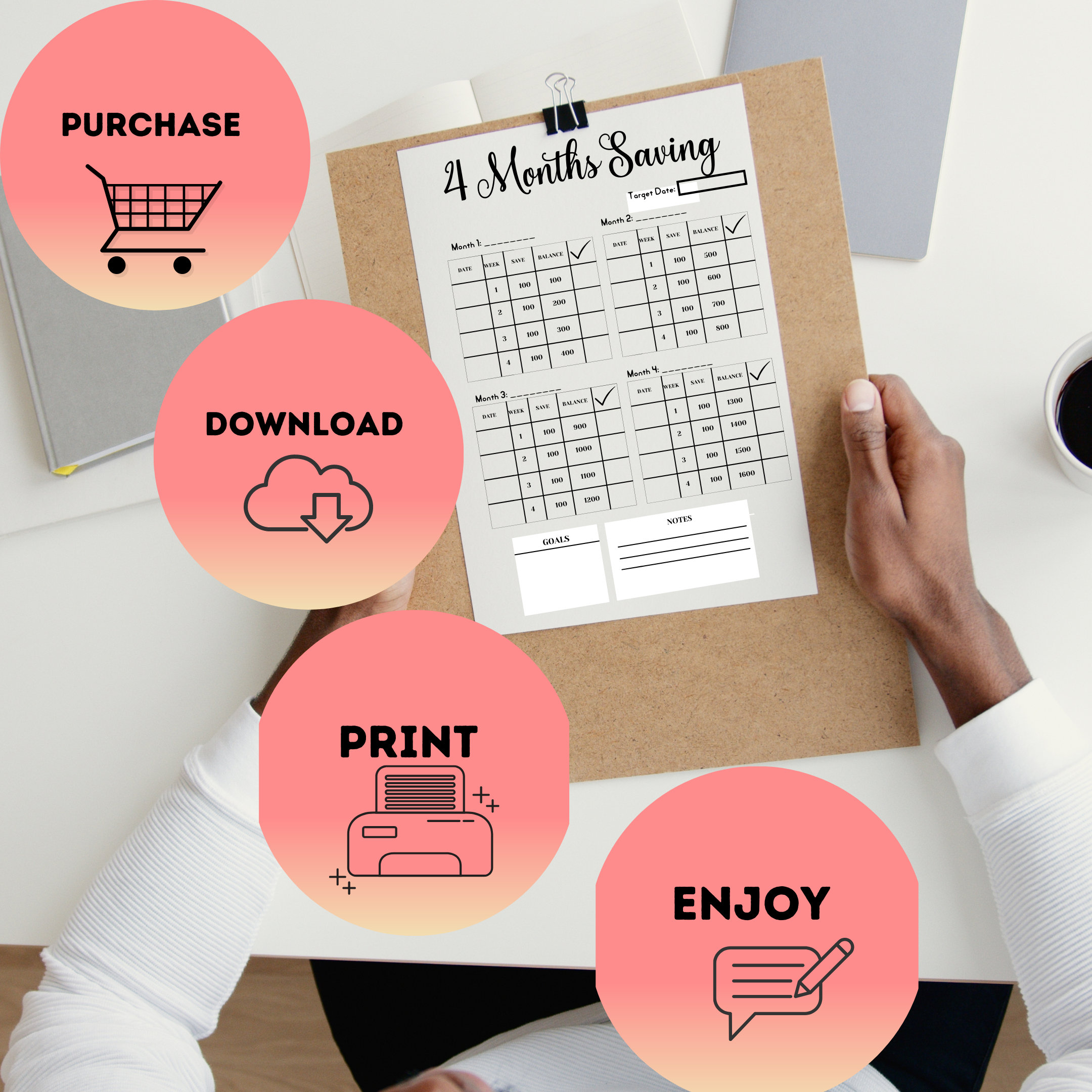 Savings Tracker Saving Funds Bundle Printable Savings | Etsy