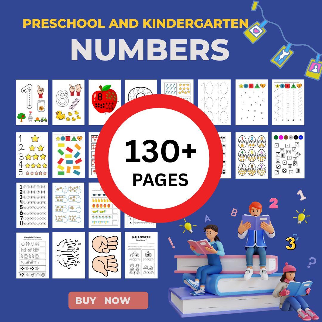 Preschool Numbers Activity Pack – Learn to Count, Prewriting (PDF) - Etsy