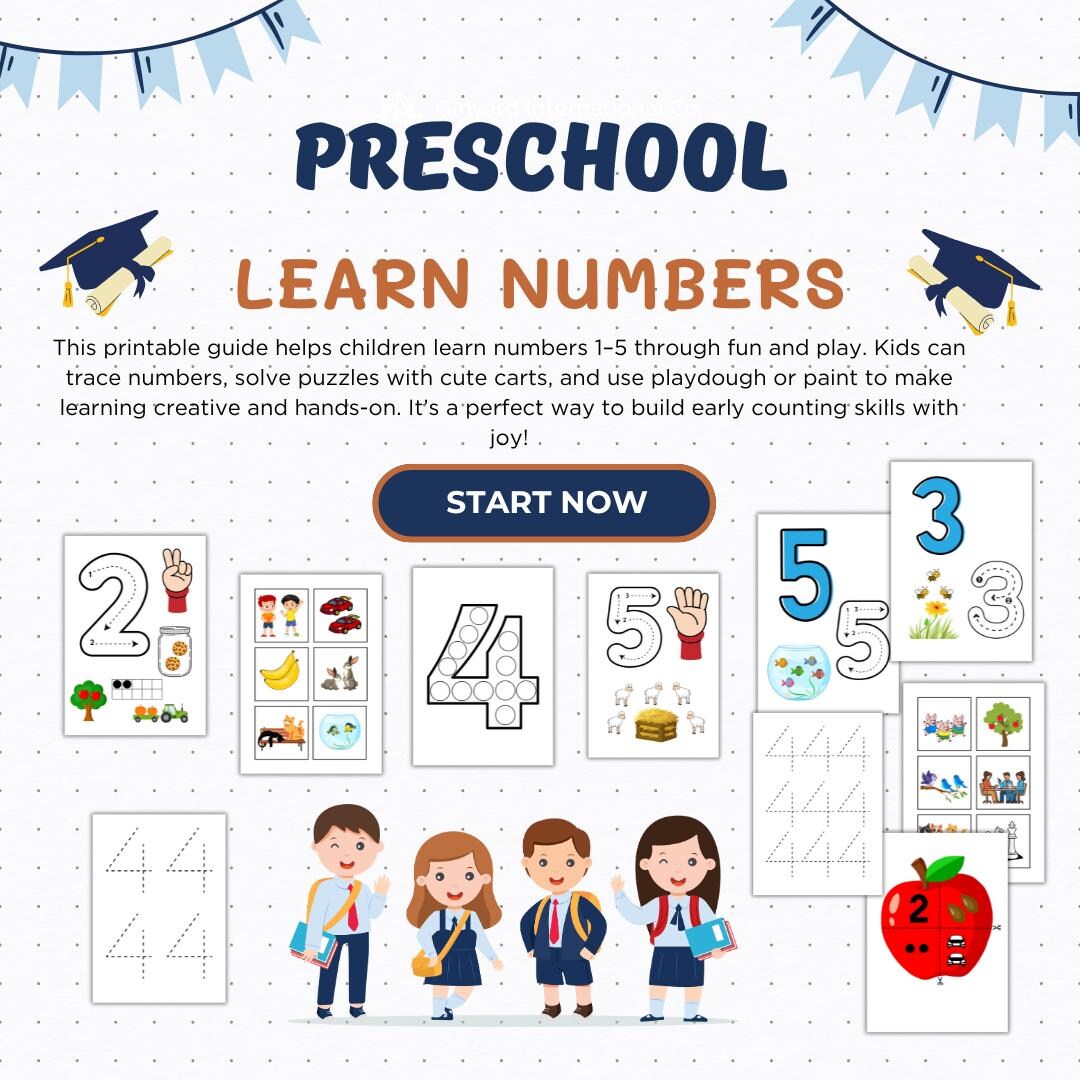 Preschool Pre-k + Kindergarten, Number Tracing Worksheets, A4 ...