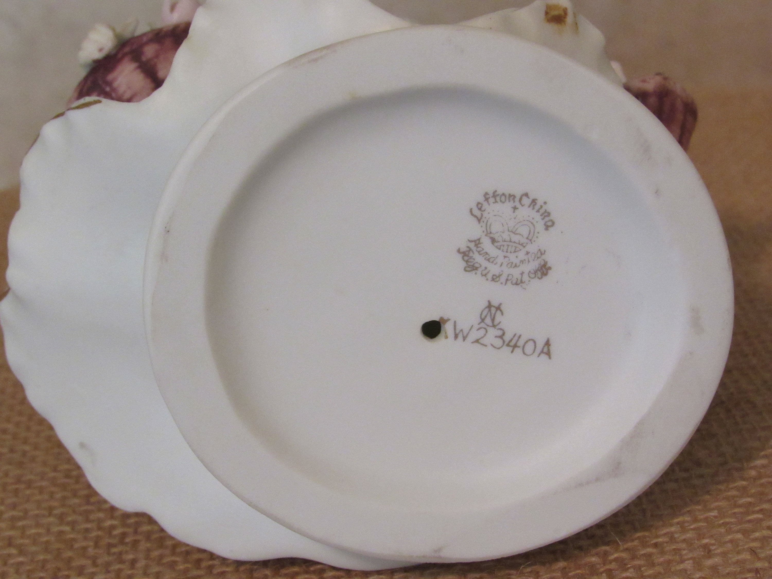 Rare Vintage 1950's Lefton China Flower Girl in Pink KW2340A Bisque ...