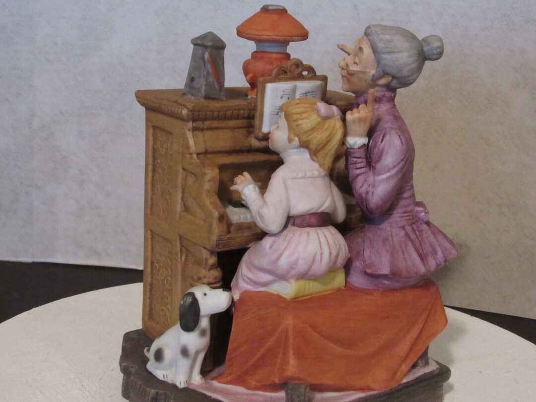 Vintage Lefton Figurine 8154 piano Lessons With - Etsy