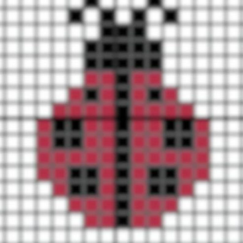 Ladybug Granny Square Pattern: Crochet or Cross Stitch Tapestry ...