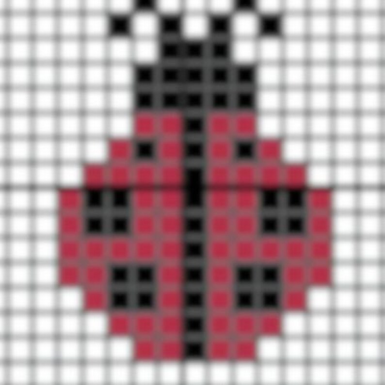 Ladybug Granny Square Pattern: Crochet or Cross Stitch Tapestry ...