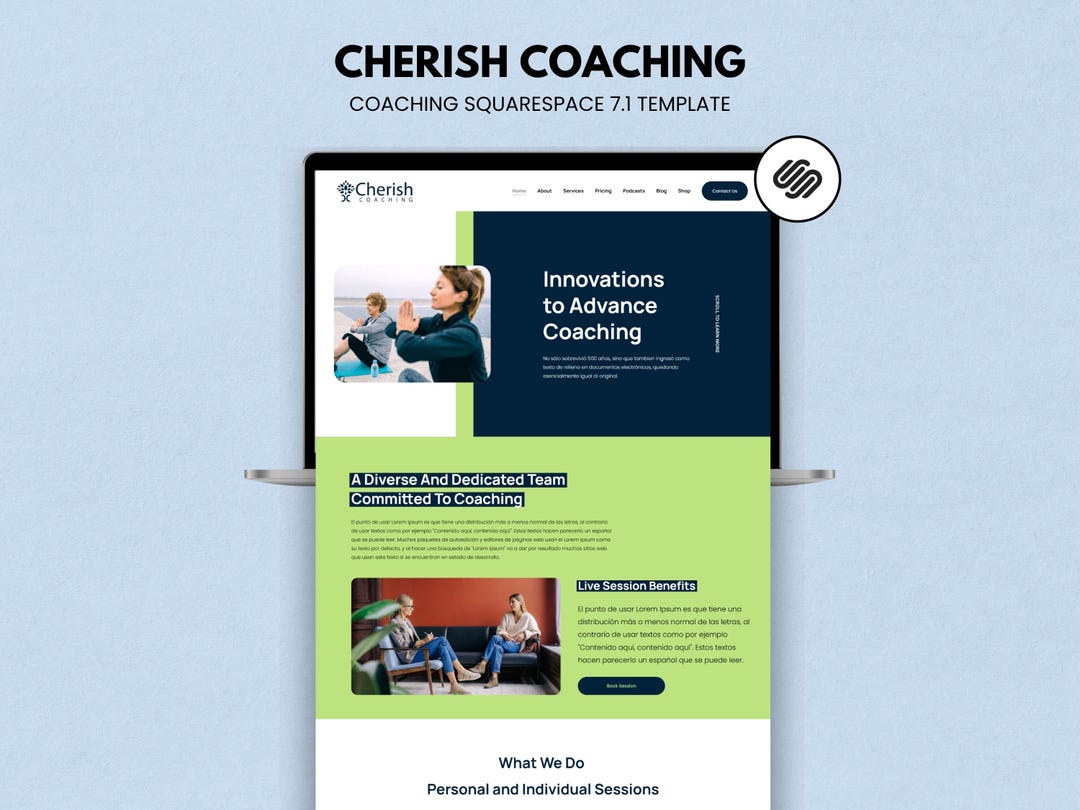 Modern Coaching Squarespace 7.1 Website Template - Etsy