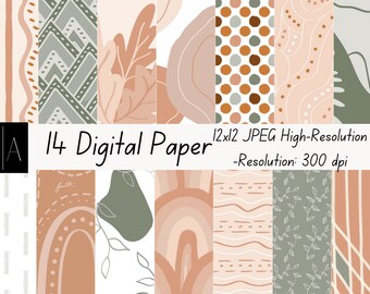 14 Fall Digital Papers, Fall Scrapbook Paper, Fall Backgrounds ...