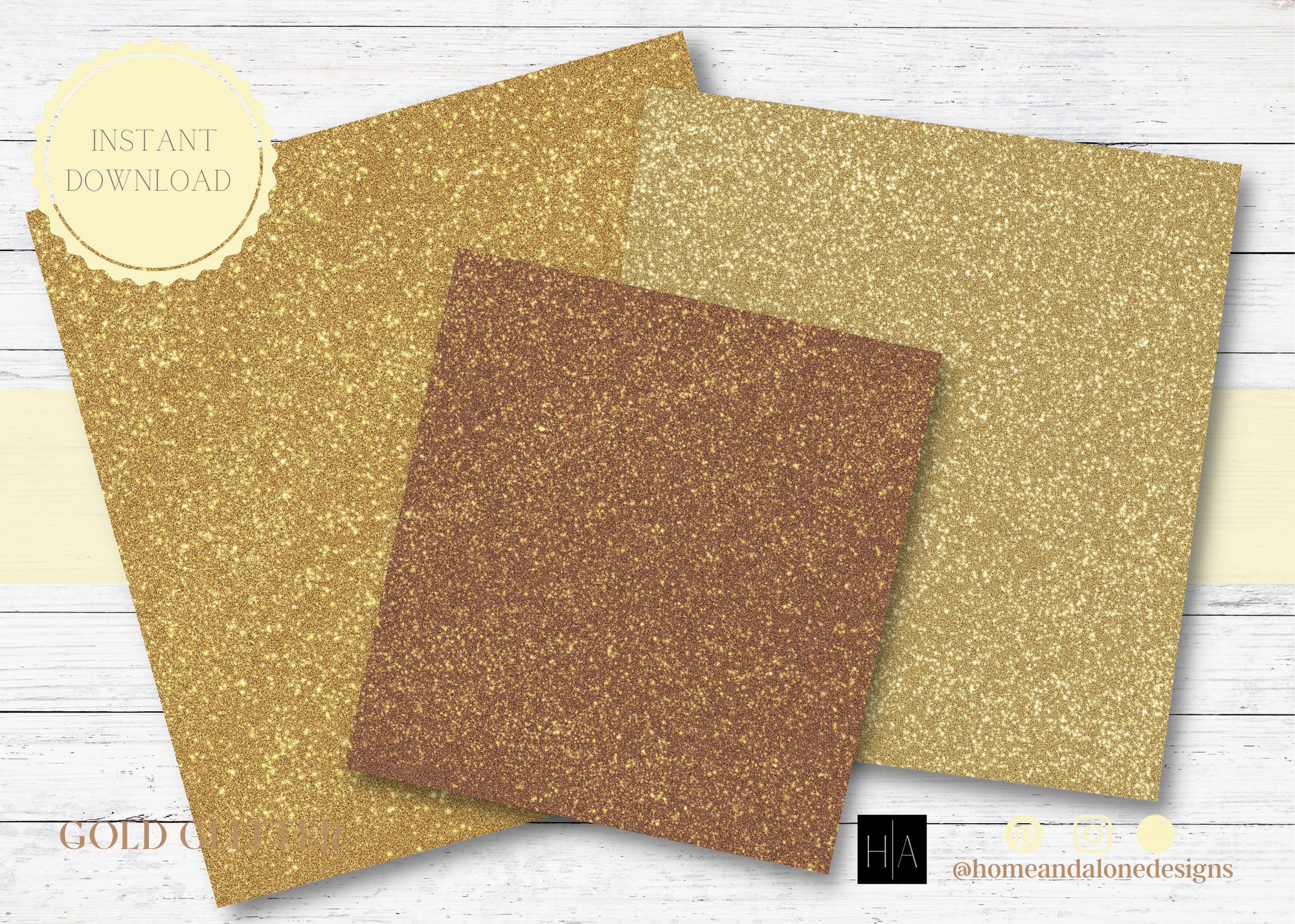 14 Gold Glitter Digital Papers, Gold Glitter Scrapbook Paper, Glitter ...