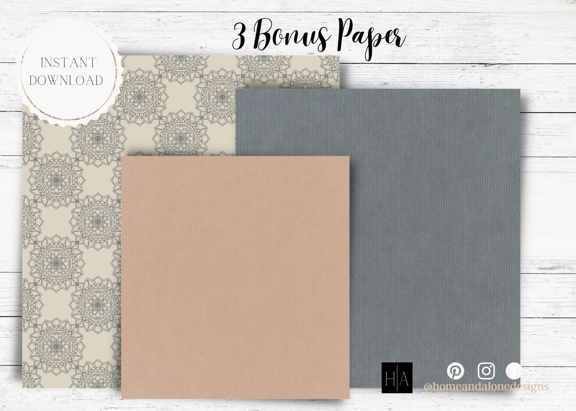 Digital Papers Boho Scrapbook Paper Boho Backgrounds Boho - Etsy