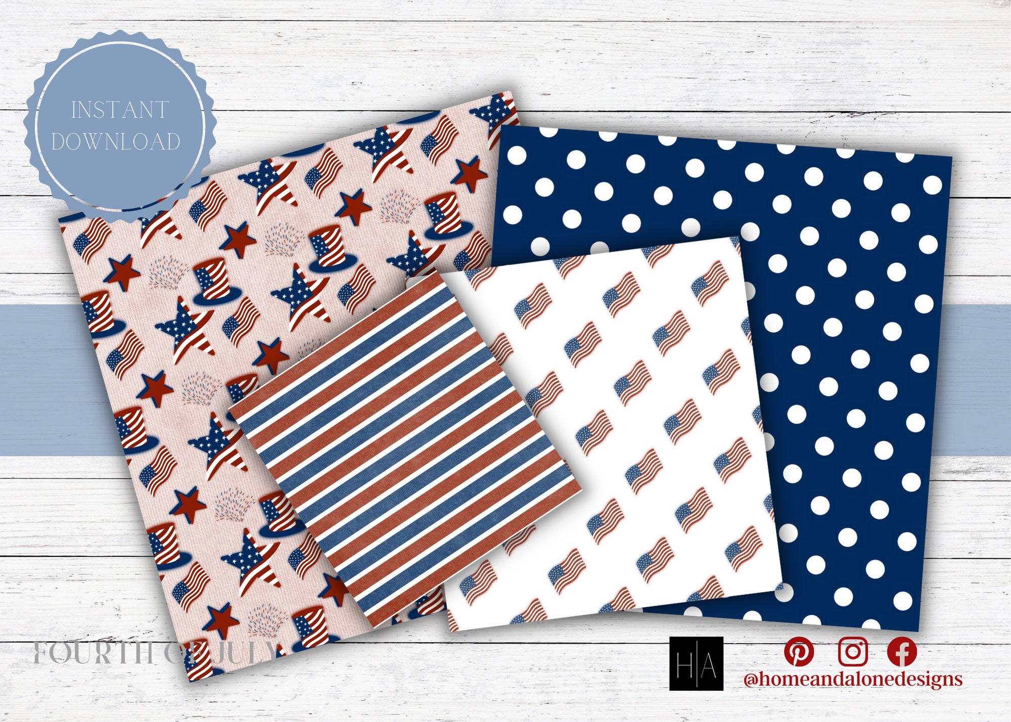 Digital Papers, Patriotic Scrapbook Paper, Patriotic Backgrounds ...