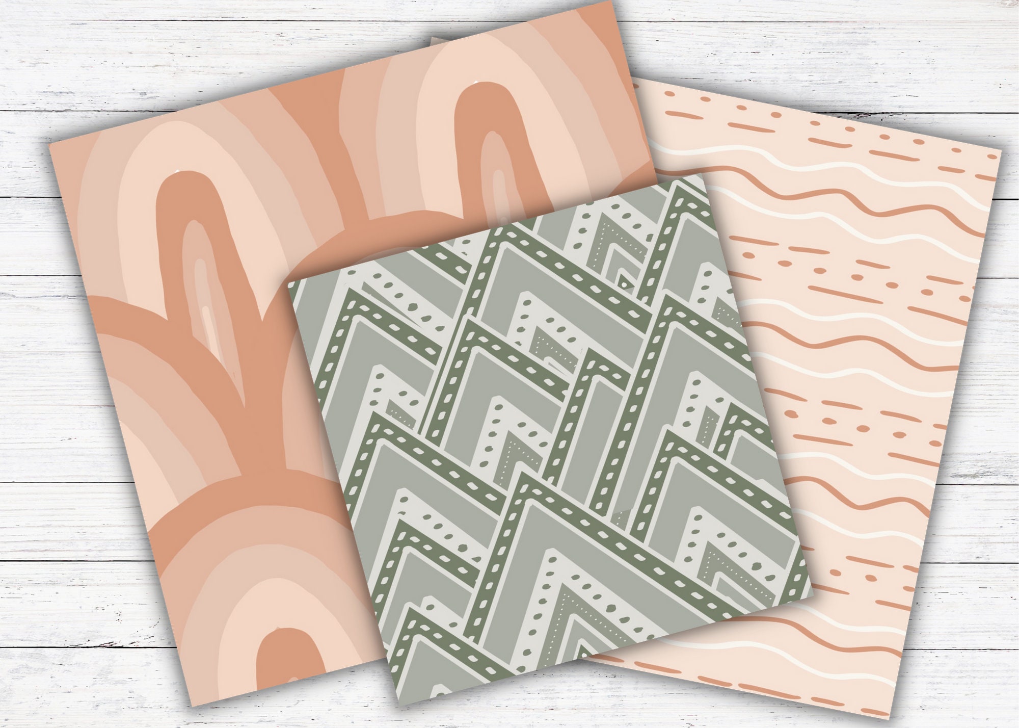 14 Boho Digital Papers, Boho Scrapbook Paper, Boho Backgrounds, Boho ...