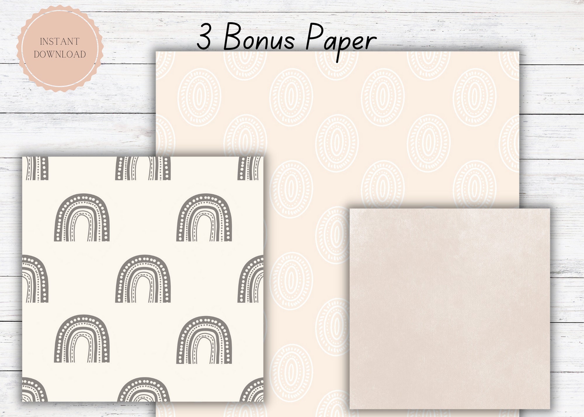 14 Boho Digital Papers Boho Scrapbook Paper Boho - Etsy