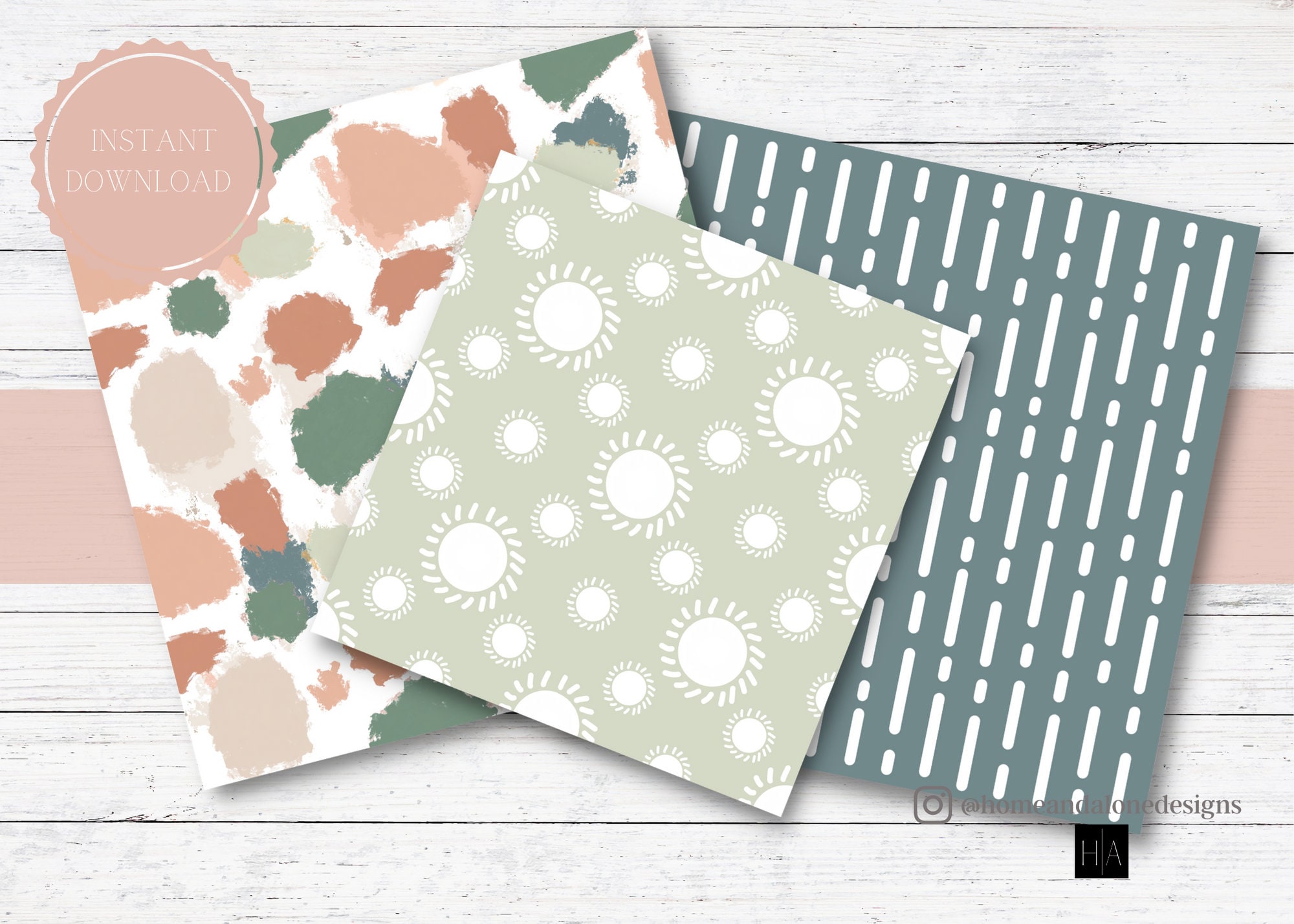 14 Boho Digital Papers, Boho Scrapbook Paper, Boho Backgrounds, Boho ...