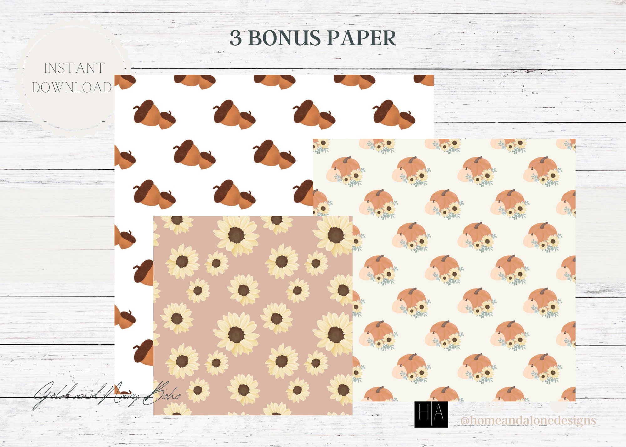 14 Fall Digital Papers Fall Scrapbook Paper Fall - Etsy