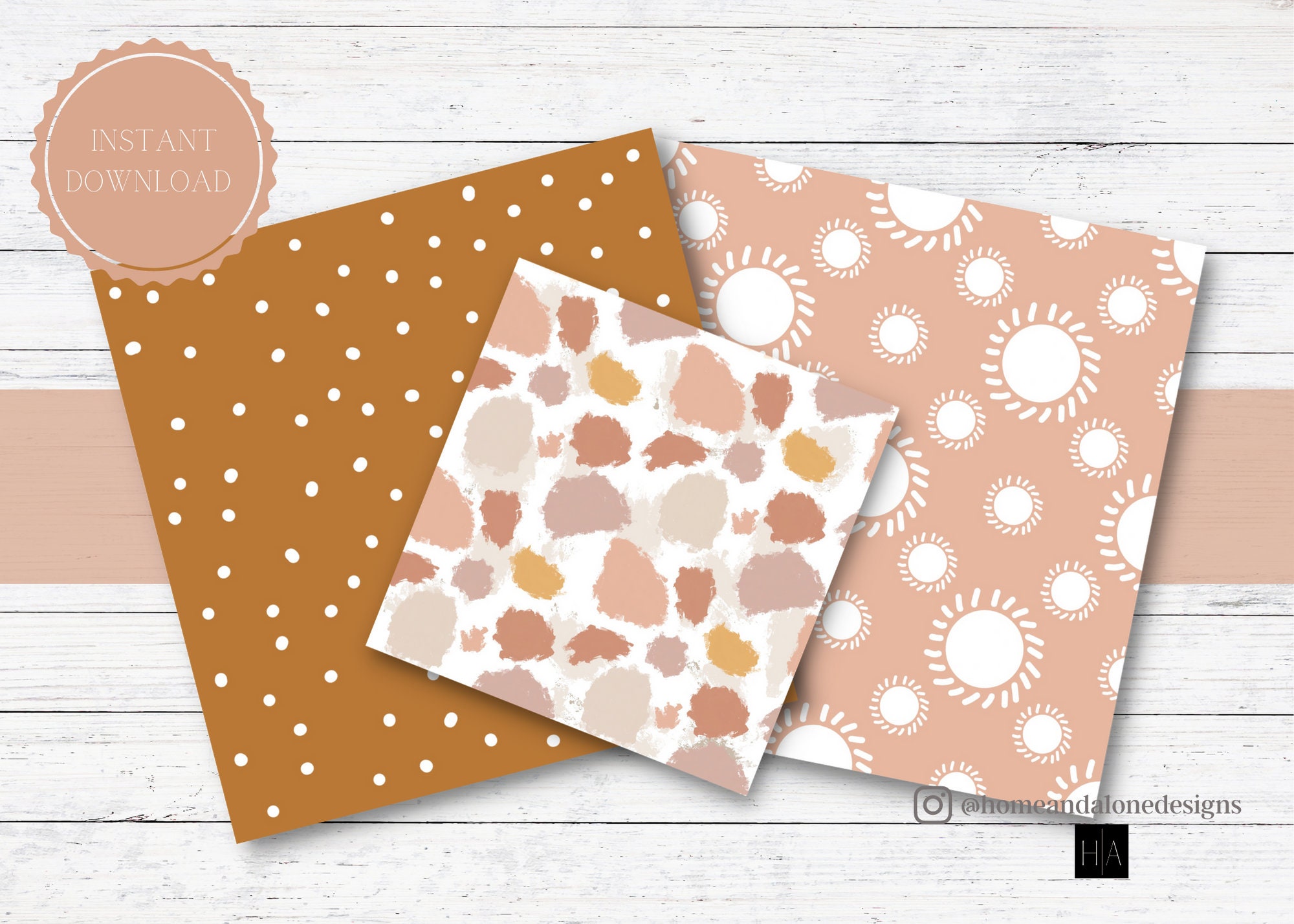 14 Boho Digital Papers, Boho Scrapbook Paper, Boho Backgrounds, Boho ...