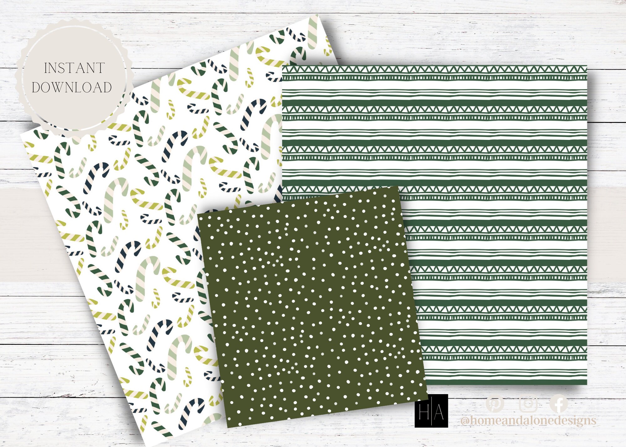 14 Christmas Digital Papers, Christmas Scrapbook Paper, Backgrounds ...