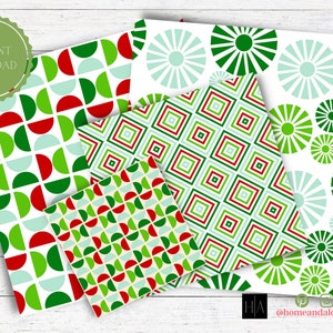 14 Christmas Digital Papers, Christmas Scrapbook Paper, Backgrounds ...