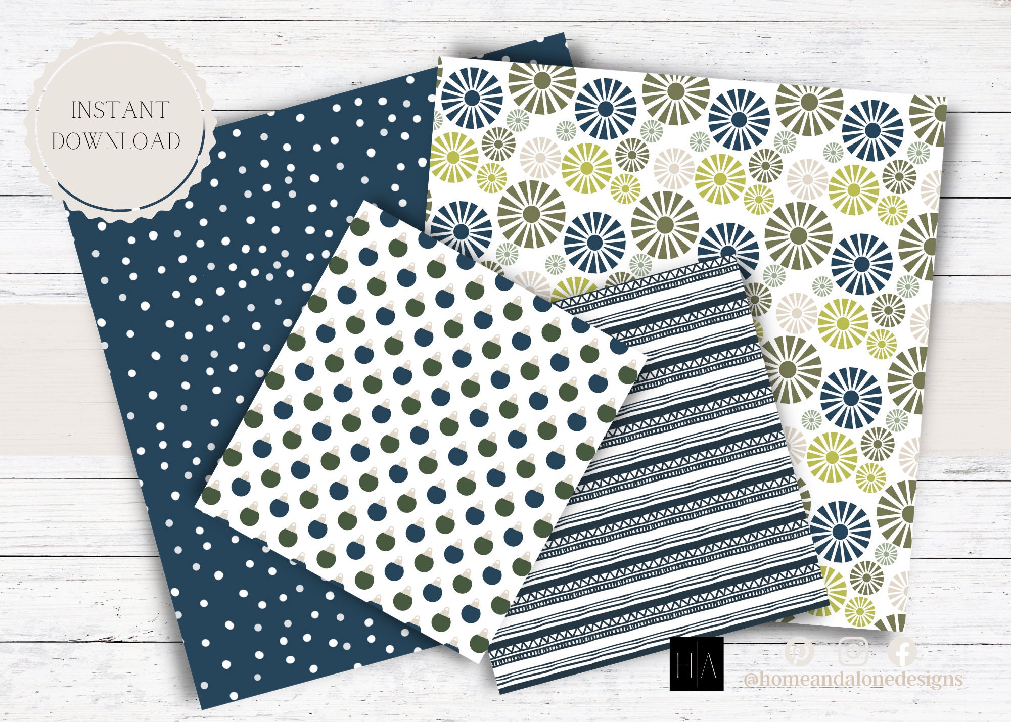 14 Christmas Digital Papers, Christmas Scrapbook Paper, Backgrounds ...