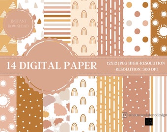 14 Fall Digital Papers, Fall Scrapbook Paper, Fall Backgrounds ...