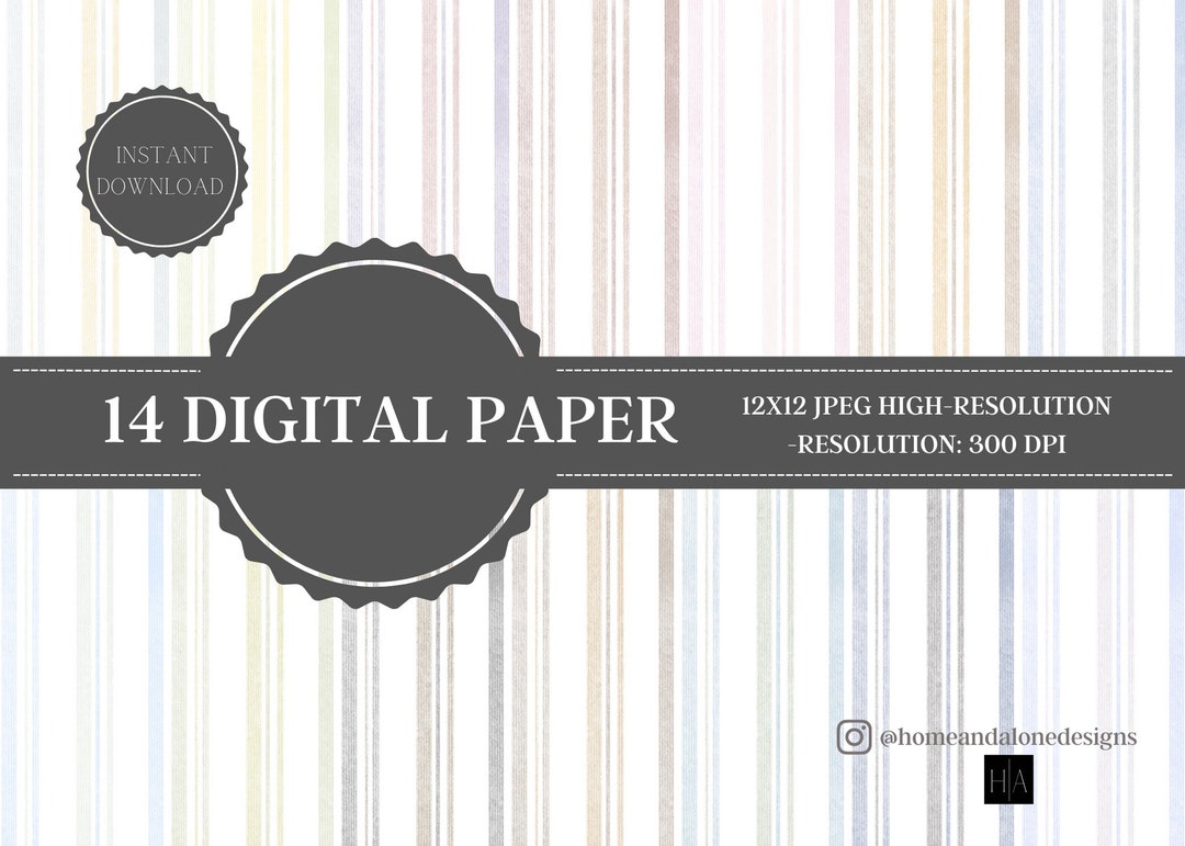 Vertical Stripe Digital Paper, Vertical Texture Stripe Paper, Stripe ...