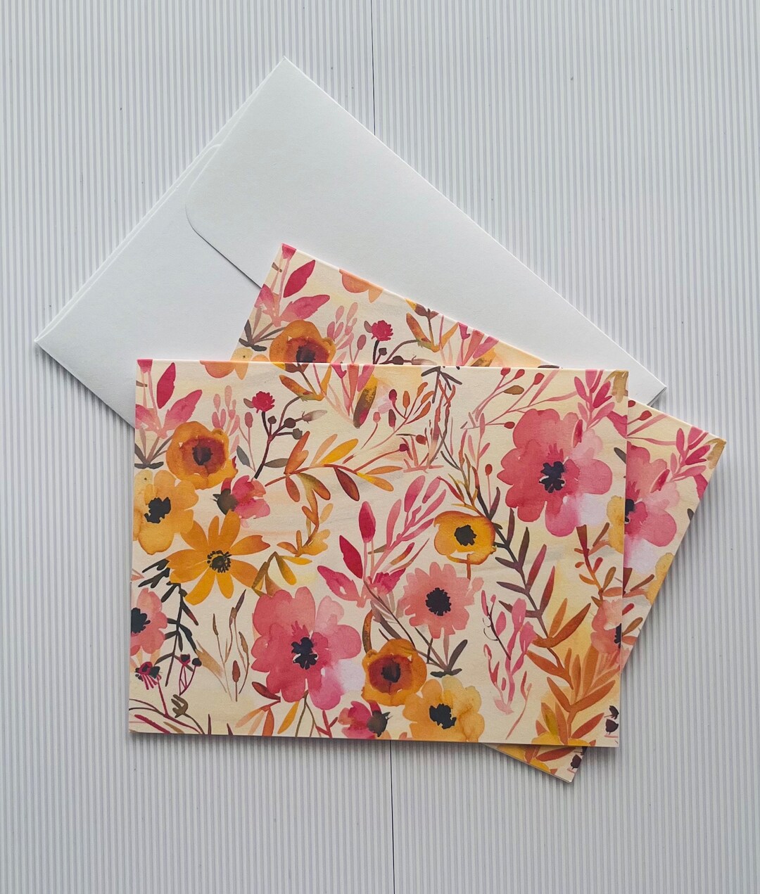 Floral Blank Cards, Floral Note Cards, Floral Note Cards With Envelopes ...