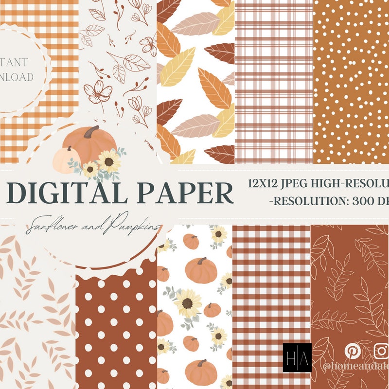 Fall Scrapbook Paper - Etsy