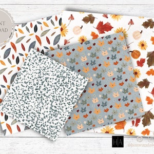 14 Fall Digital Papers, Fall Scrapbook Paper, Fall Backgrounds ...