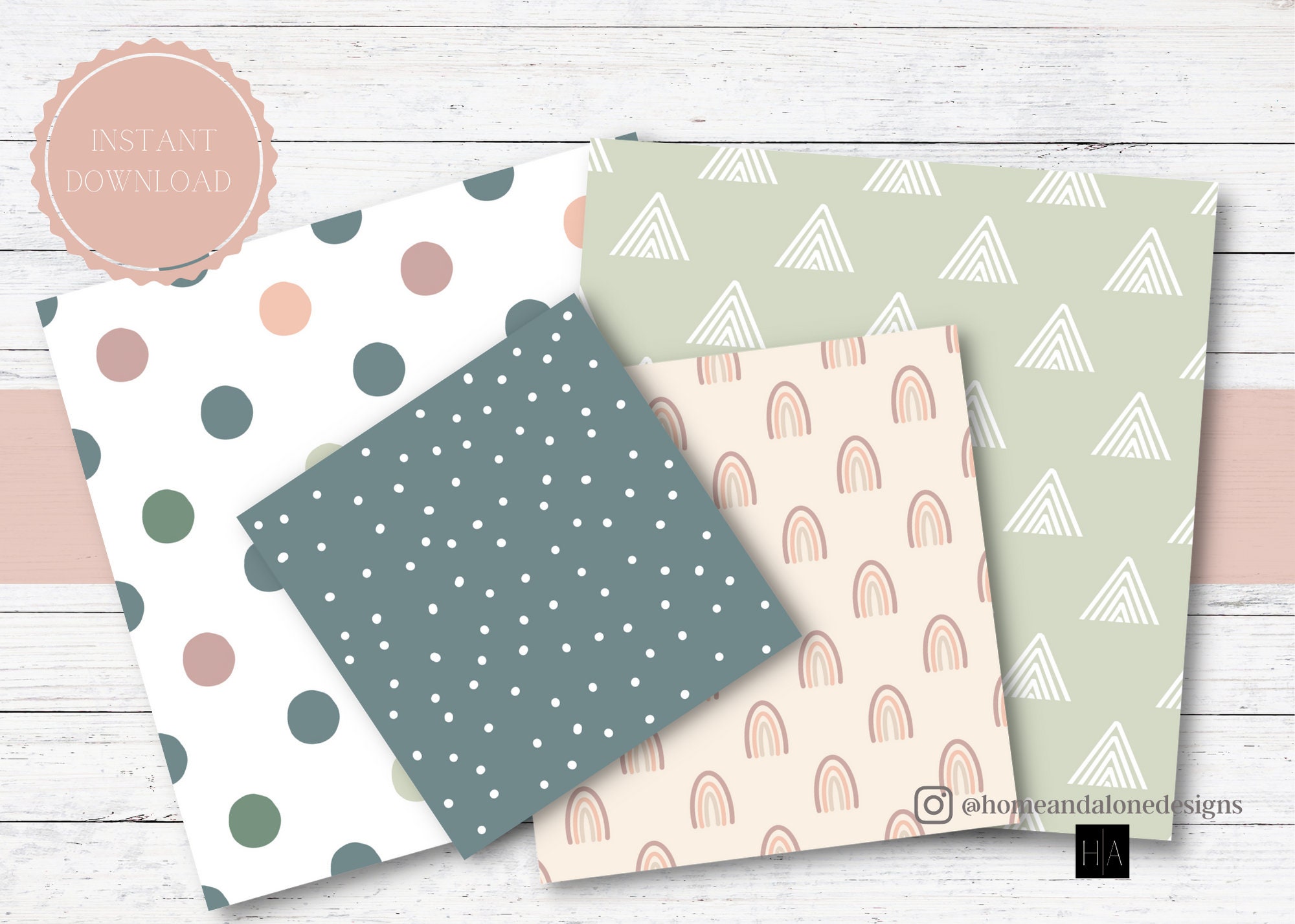 14 Boho Digital Papers, Boho Scrapbook Paper, Boho Backgrounds, Boho ...