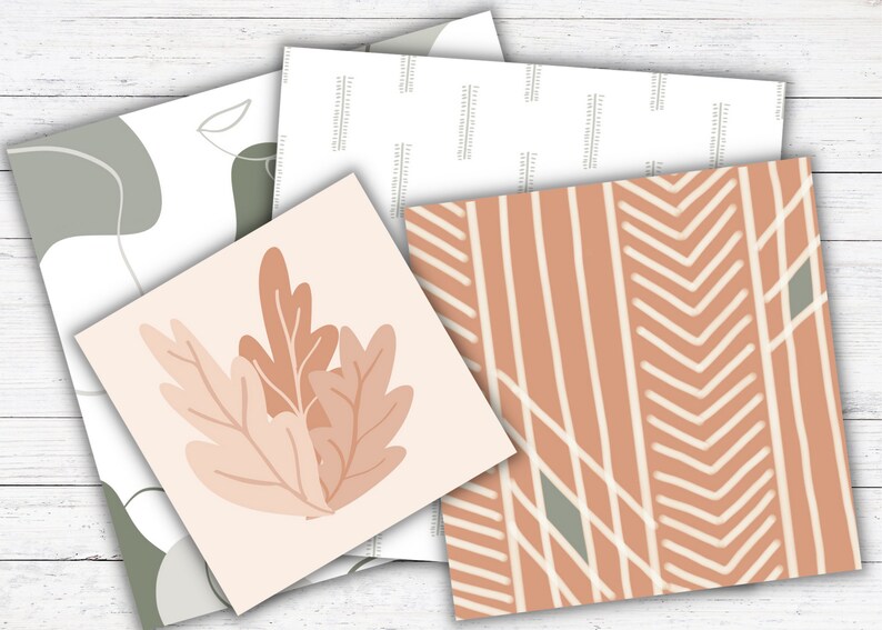 14 Boho Digital Papers, Boho Scrapbook Paper, Boho Backgrounds, Boho ...