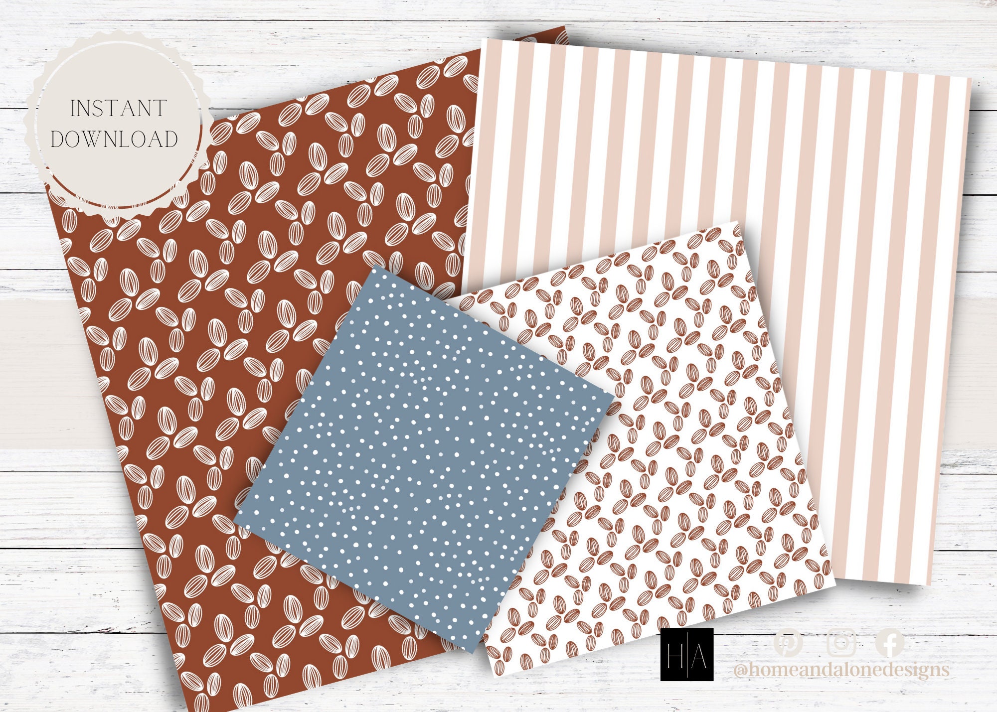 14 Boho Digital Papers Boho Scrapbook Paper Boho - Etsy