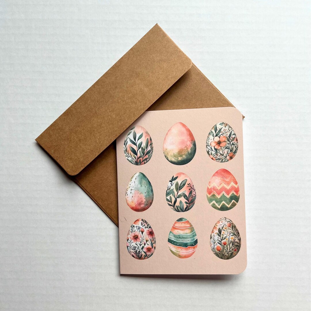 Easter Eggs Note Cards, Easter Note Cards, Note Cards, Blank Cards ...