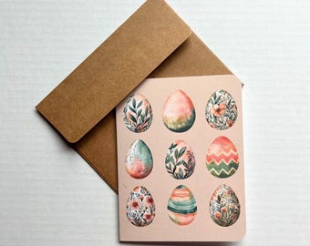 Easter Egg Note Cards, Easter Note Cards, Note Cards, Blank Cards ...