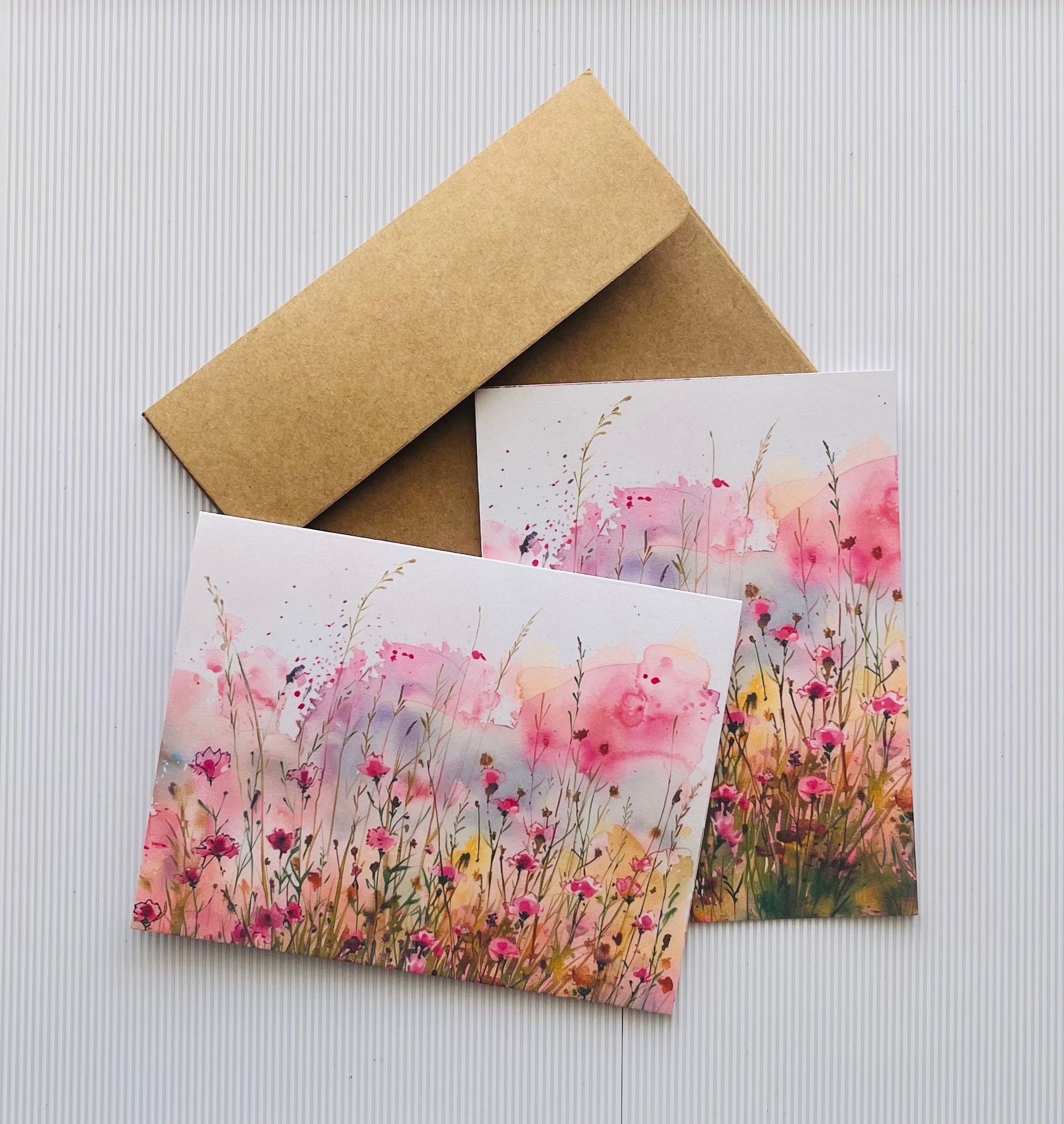 Wildflowers Field Note Cards, Wildflowers Note Cards, Note Cards With ...