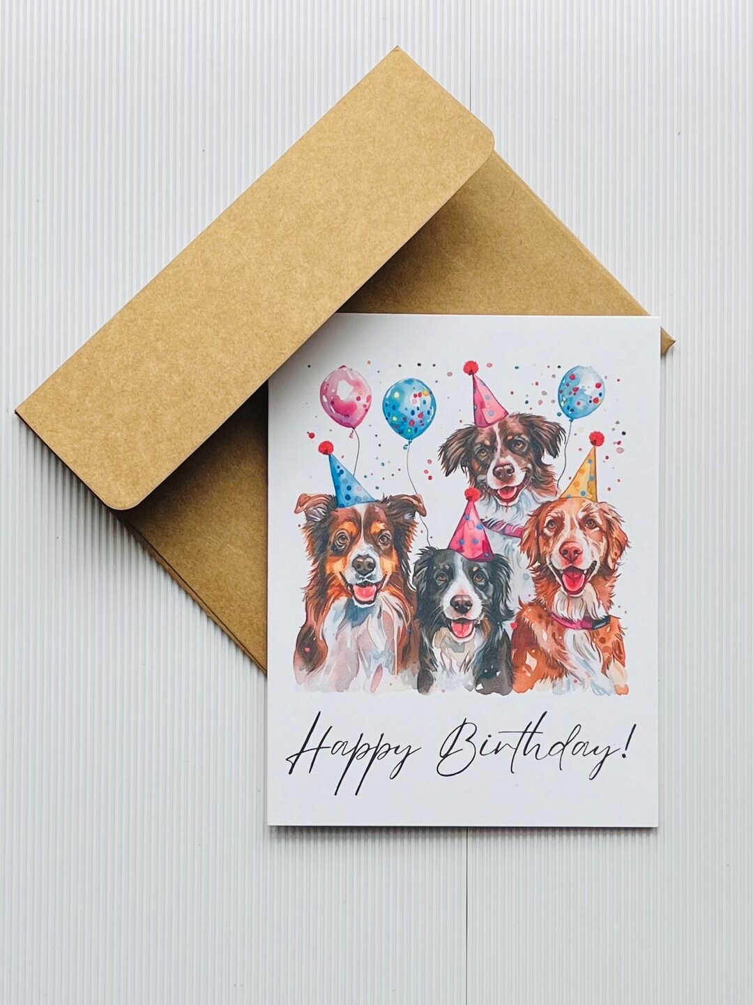 Dogs Birthday Card, Happy Birthday Cards, Dog Birthday Party Cards ...