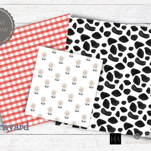 Farm Animals Digital Paper, Farm Animals Nursery Digital Paper, Digital ...