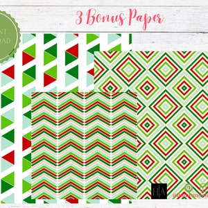 14 Christmas Digital Papers, Christmas Scrapbook Paper, Backgrounds ...