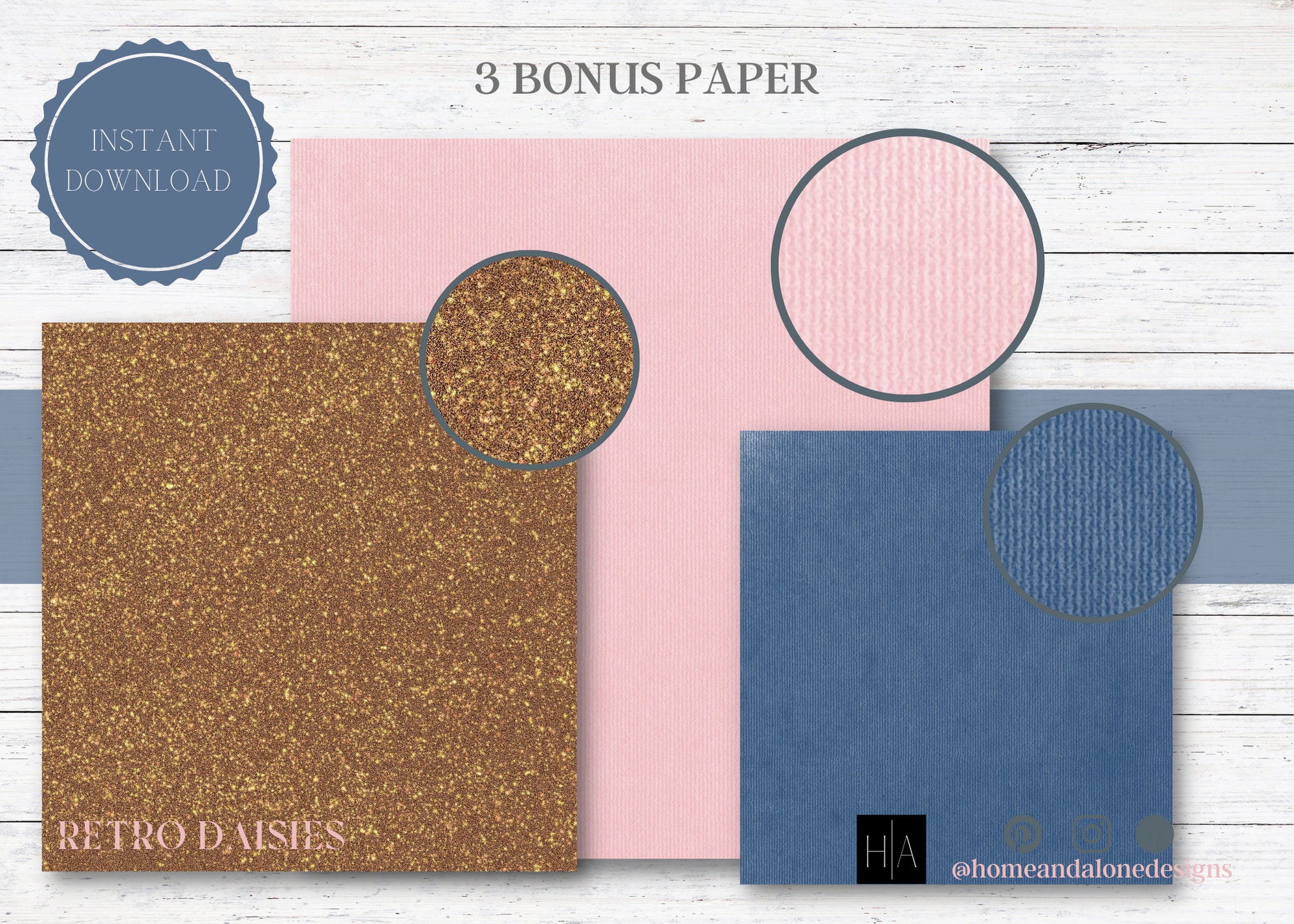 Retro Digital Papers Retro Scrapbook Paper Retro - Etsy