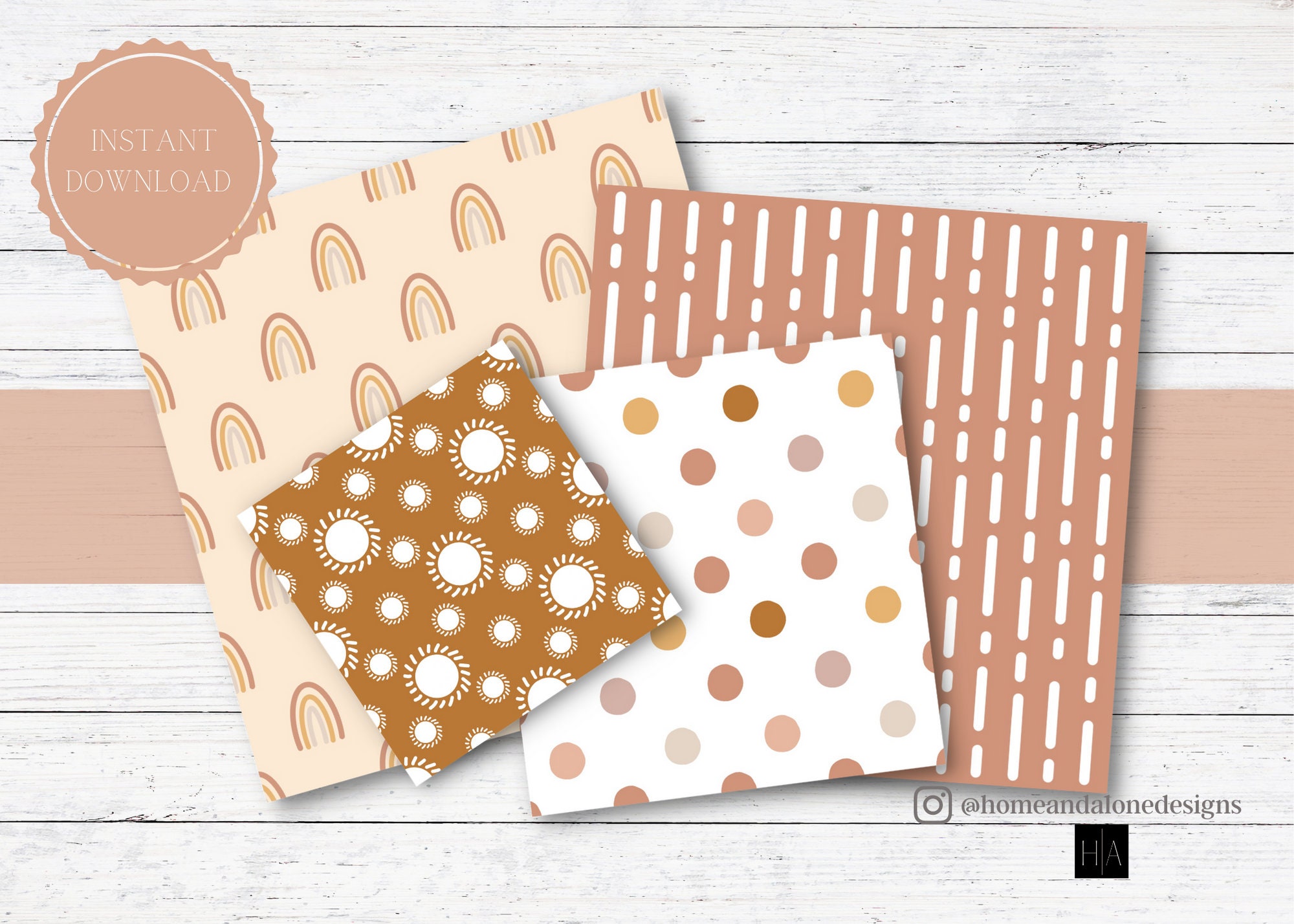 14 Boho Digital Papers, Boho Scrapbook Paper, Boho Backgrounds, Boho ...