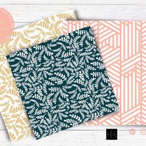 14 Boho Digital Papers, Boho Scrapbook Paper, Boho Backgrounds, Boho ...