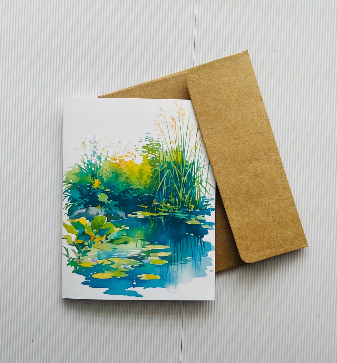 Summer Note Cards, River Side Note Cards, Note Cards With Envelopes ...
