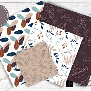14 Fall Digital Papers, Fall Scrapbook Paper, Fall Backgrounds, Fall ...