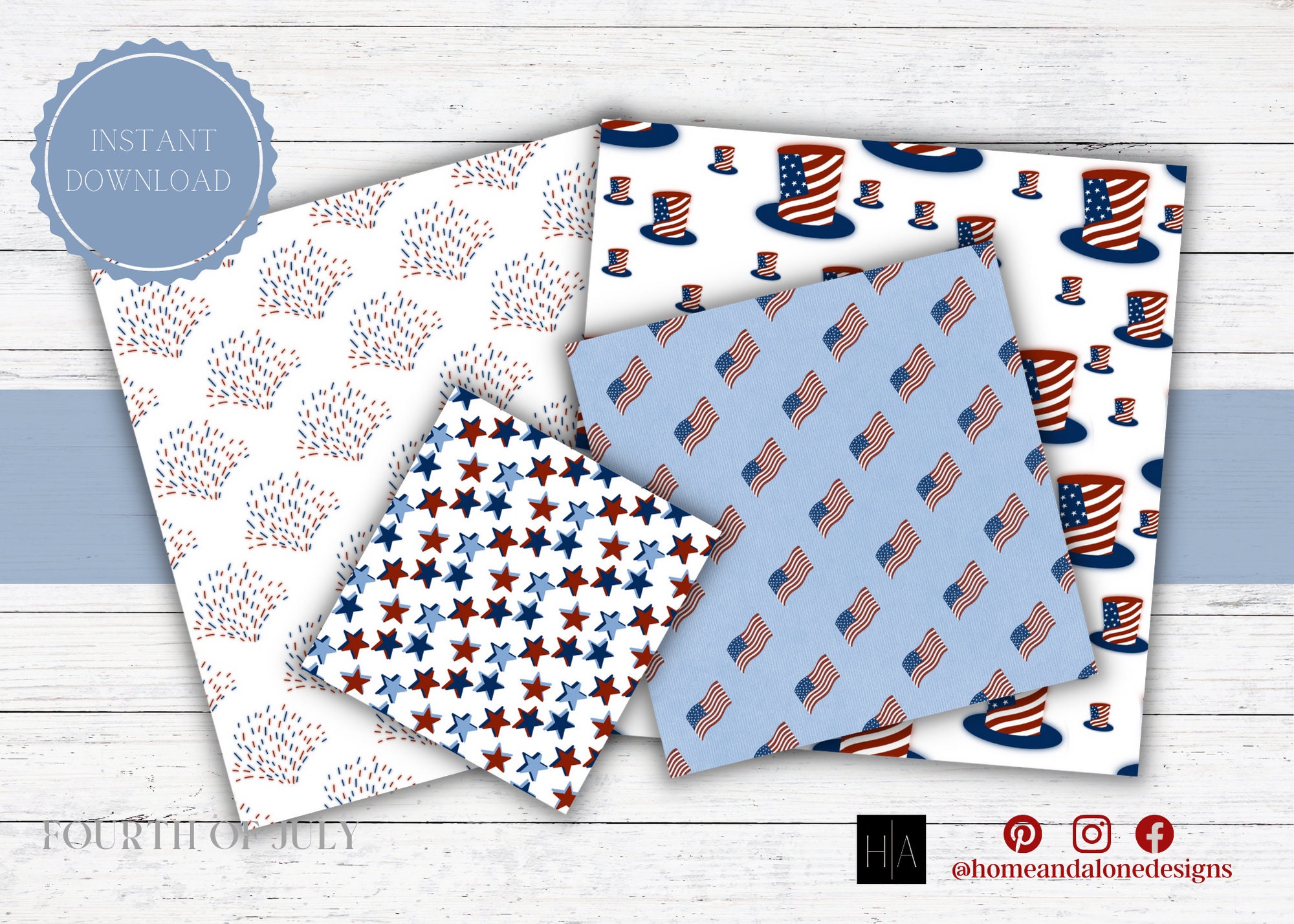 Digital Papers, Patriotic Scrapbook Paper, Patriotic Backgrounds ...